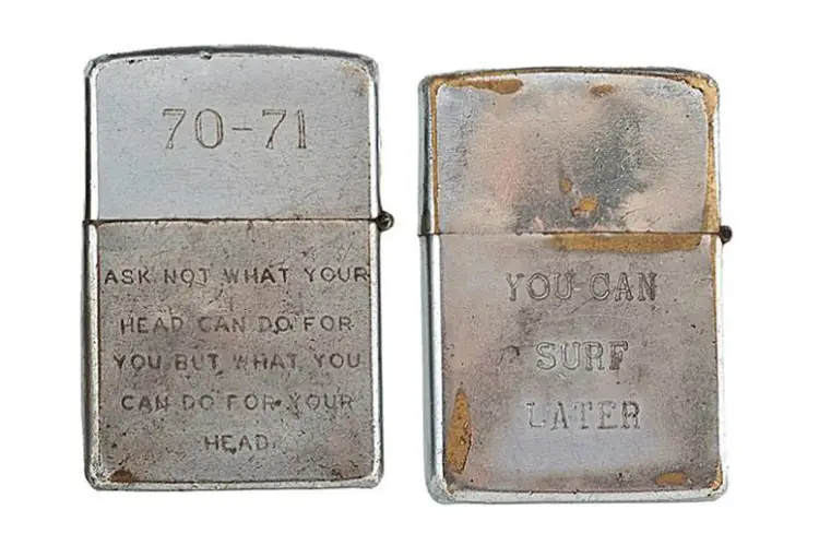 20 Pictures of Engraved Zippo Lighters of Soldiers from Vietnam War