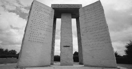 Georgia Guidestones on Rebuilding Civilization in a Post-Apocalyptic World