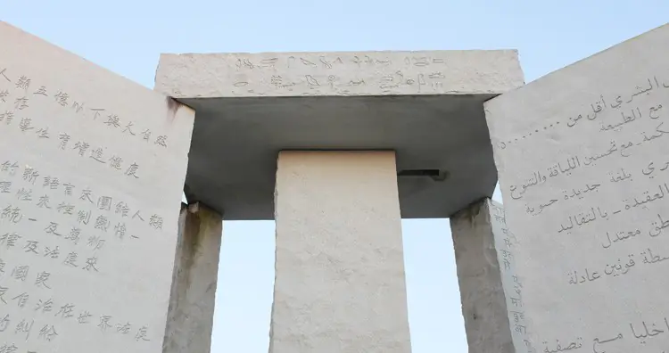Georgia Guidestones on Rebuilding Civilization in a Post-Apocalyptic World