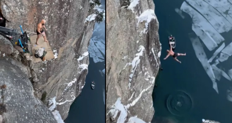Man Sets New Døds Diving World Record With 40.5m Steep Jump
